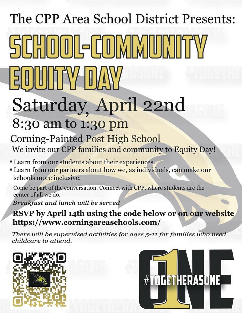 School-Community Equity Day April 22nd - RSVP by 4/14 | Corning-Painted ...